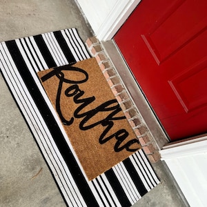 Welcome Doormat,custom Welcome Mat,welcome Personalized Name Doormat ...