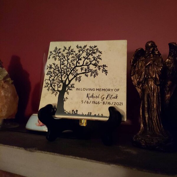 Memorial Tile "in Loving Memory" Personalized Sympathy Gift ...