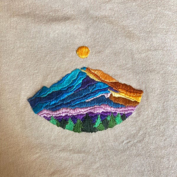 Mt Rainier Embroidery Pattern: PNW Volcano Design (PDF Tutorial) - Etsy