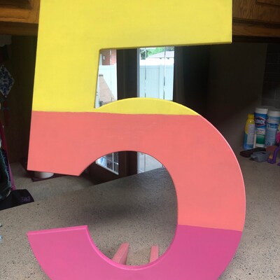 Large Wood Number Photo Shoot Prop Kids Birthday Wood Wall Hanging - Etsy