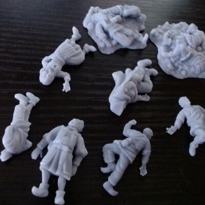 Dark Age Village Miniature Set Dnd Dungeons and Dragons Town Miniatures ...