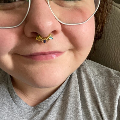 20G Chain Double Nose Stud/nose Piercing/nose Chain/nose Jewelry/summer ...