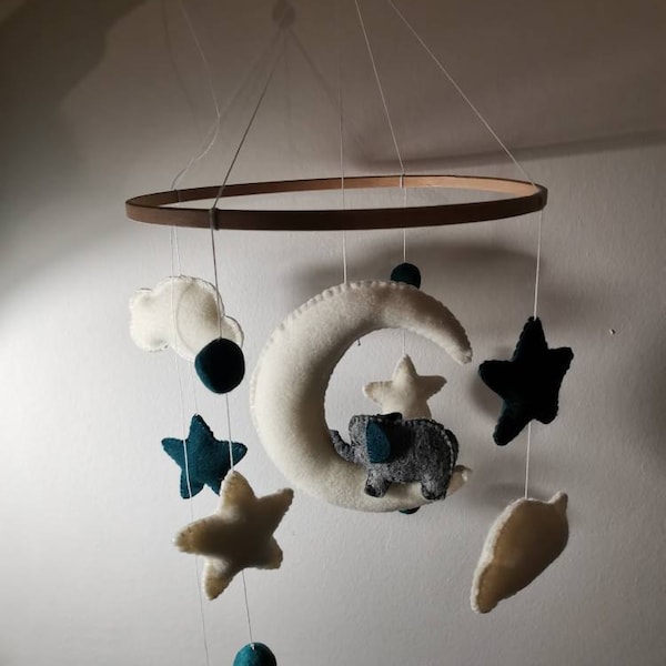 DIY Mobile Kit, Make Your Own Mobile, Baby Mobile Kit Clouds Stars ...