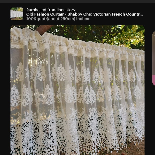 Victorian French Country Style Shabby Chic Window Curtain Vintage Style ...