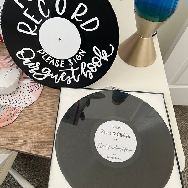 Wedding Guest Book Idea, Custom Record Guest Book Vinyl Record Guest ...