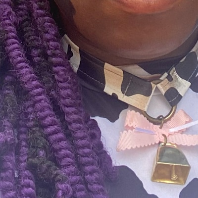 Strawberry Milk Pink Cow Choker - Etsy