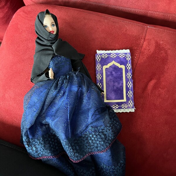 Handmade Doll Blue Hijab Muslim Hijab. Fits Fulla, Curvy and Regular ...