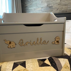 Personalised Toy Box Soft Grey | Etsy UK