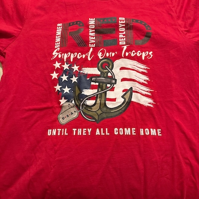 Remember Everyone Deployed for My Grandson Shirt, We Wear Red on Friday ...