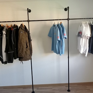 Hanging Coat Rail From Pamo. Designs Black Clothes Rail Made of Steel ...
