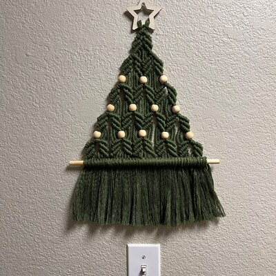 DIY KIT Macrame Christmas Tree Decoration, Beginner Craft KIT, Holiday ...