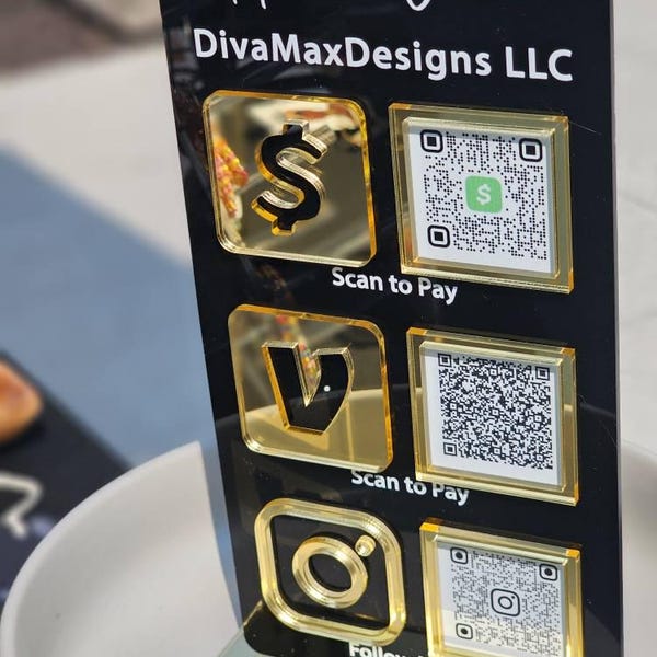 Paw Shaped QR Code Sign With Four QR Codes - Etsy