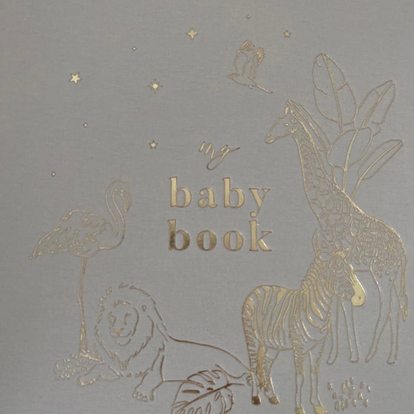 My Baby Book, Baby Memory Book - Safari - Keepsake Memory Book, Folder ...