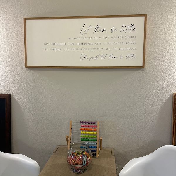 Let Them Be Little | Playroom and Kids Room Wall Decor Sign | Nursery ...