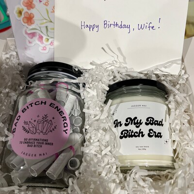 Sending You Sunshine Care Package Affirmation Jar and Candle Gift Set ...
