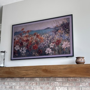 Spring Frame TV Art Instant Download Wildflower Floral Embroidery ...