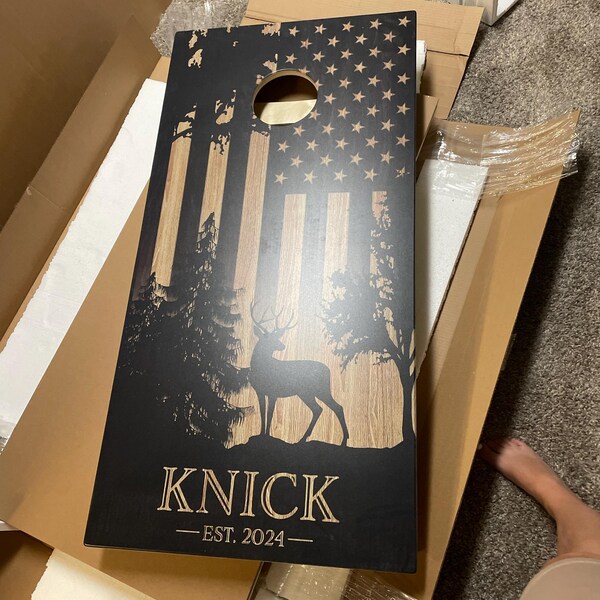 Custom Cornhole Board Set Monogram Cornhole Boards Personalized Bag ...