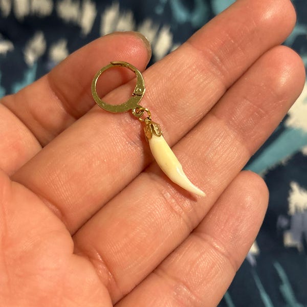 Mink Vertebrae Silver Hoop Drop Chain Earrings Spike Dangle Hoop ...