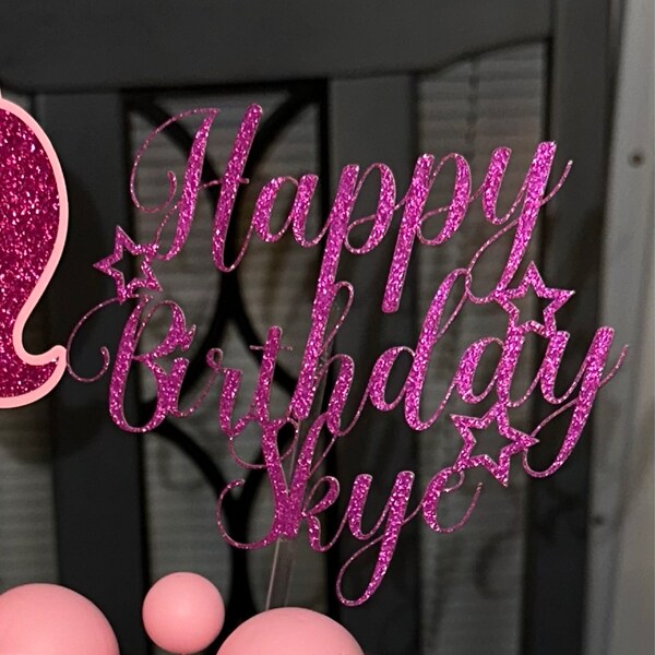 Personalized Happy Birthday Cake Topper Customized With Any Text Any ...