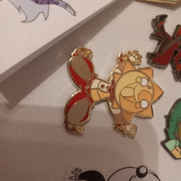FNAF Smol Sun and Mini Moon Glow-in-the-dark Enamel Pins Free Sticker - Etsy
