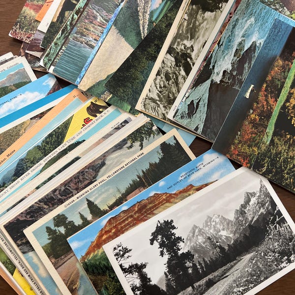 Set of Vintage Sea Postcards , Vintage Postcard Set, Unused and Used ...