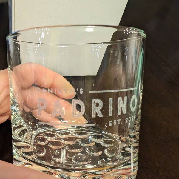 Personalized Padrino Cocktail Glass, Padrino Tequila Glass, Custom ...