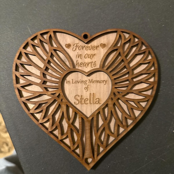 Angel Wings Memorial Ornament Svg Laser Cut Files - Remembrance ...