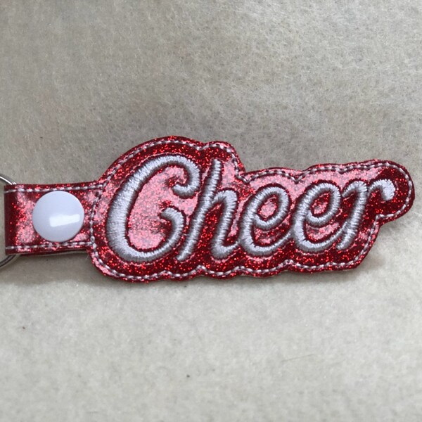 Cheer in the Hoop Snap Tab Key Fob Machine Embroidery Design - Etsy
