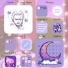 Cute Alchemy Magic Moon and Stars Mystic Lunar Computer Desktop Theme ...