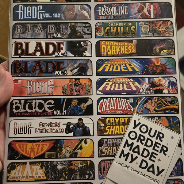 Custom Comic Books Divider Labels, Comic Labels, Comic Stickers ...