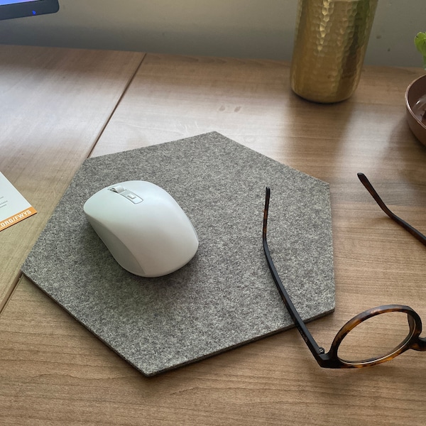 Hexagon Wool Felt Mouse Pad - Etsy