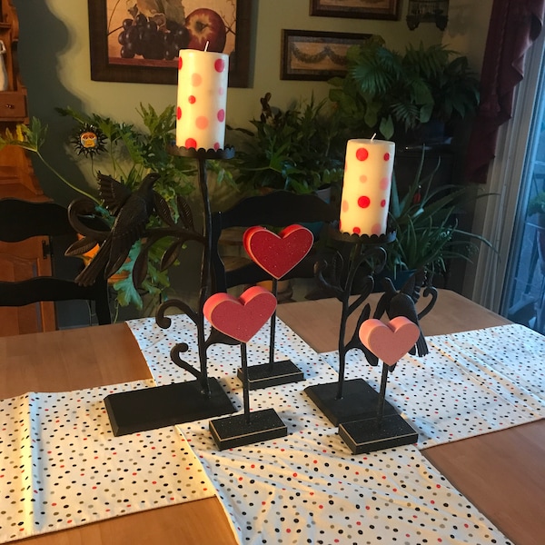 Handcrafted Valentine Heart Block Set, Shelf Decor - Etsy