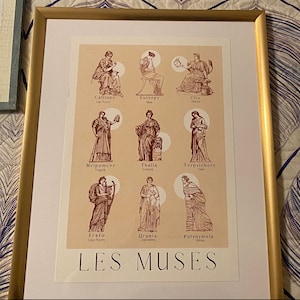 Les Muses Poster, the Nine Muses Print, Greek Muses Art, Ancient Greek ...