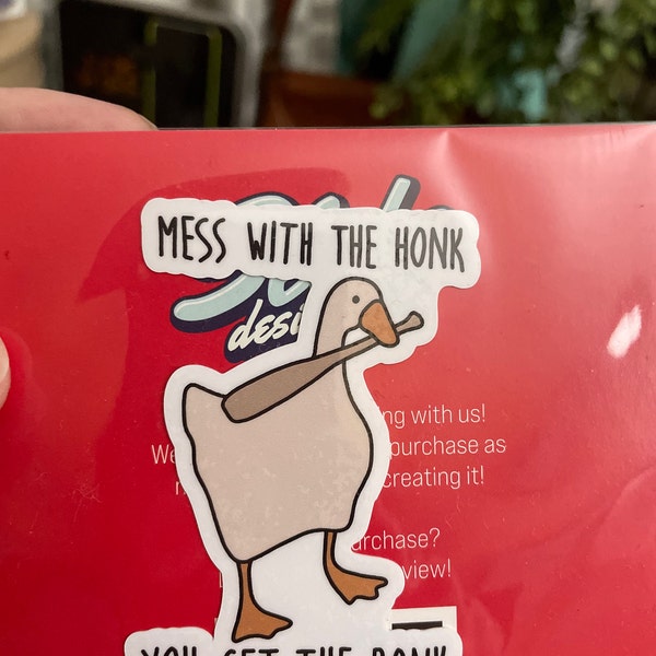 Mess With the Honk You Get the Bonk Sticker | Laptop Sticker | Water ...