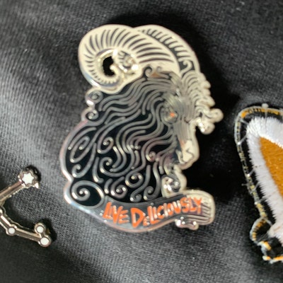 Live Deliciously Black Phillip Hard Enamel Pin - Etsy