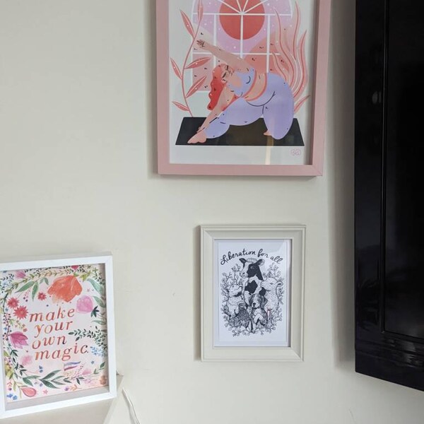 Liberation for All Poster | Vegan Poster, Animal Rights, Animal ...