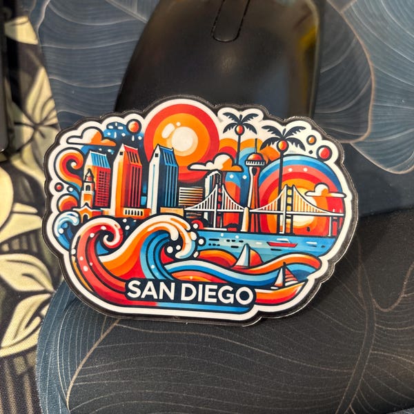 Los Angeles California Fridge Magnet or Laptop Sticker - Etsy