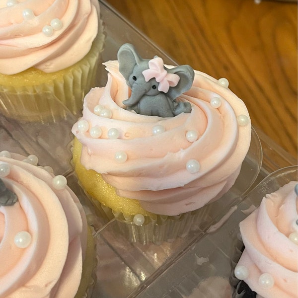 12pcs Fondant Edible Decorations/bear With Bow Edible Treats ...