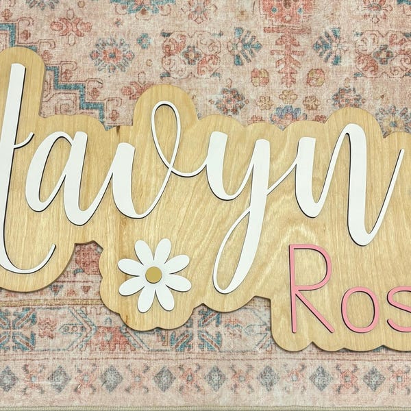 Freestanding Wooden Name Cutouts, Wooden Letters, Name Sign, Baby ...