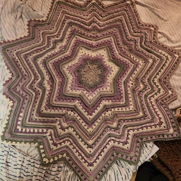 6-day Supernova Blanket - Crochet Pattern by Betty Mcknit - Etsy