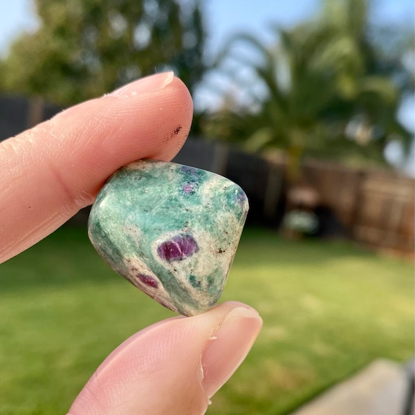 Ruby in Fuchsite Tumbled Stone - Multiple Sizes Available - Tumbled ...
