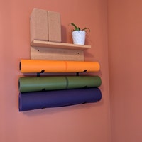 Yoga Mat Holder, Studio Gym Storage, Personalized Mat Rack, Custom Wall ...