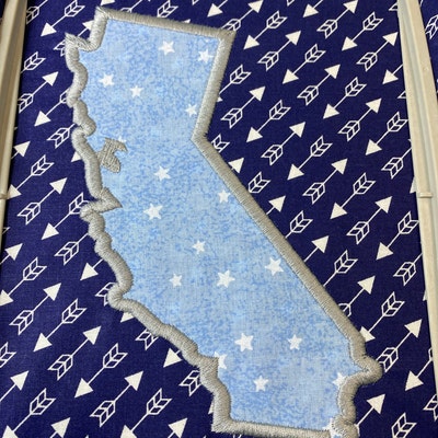 US States Applique Embroidery Designs. USA Map Applique. USA State ...