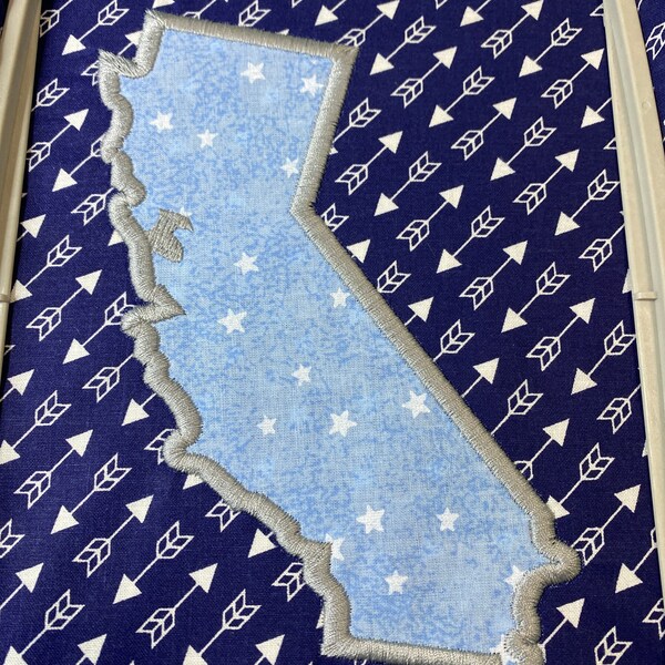 US States Applique Embroidery Designs. USA Map Applique. USA State ...