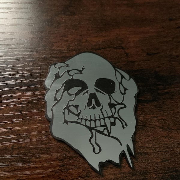 Kali Linux Sticker Case Badge Emblem - Chrome Reflective - 37 Mm X 25 ...