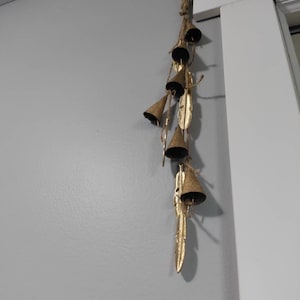 Bells on String With BLUE Ceramic Beads Rustic Windchime - Etsy