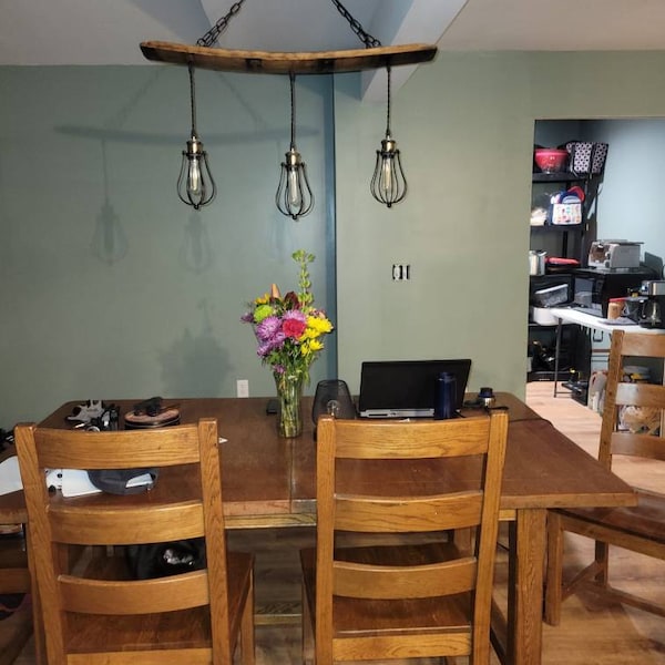 Rustic Farmhouse Light for Country Kitchen Decor, Wooden Beam Ceiling ...