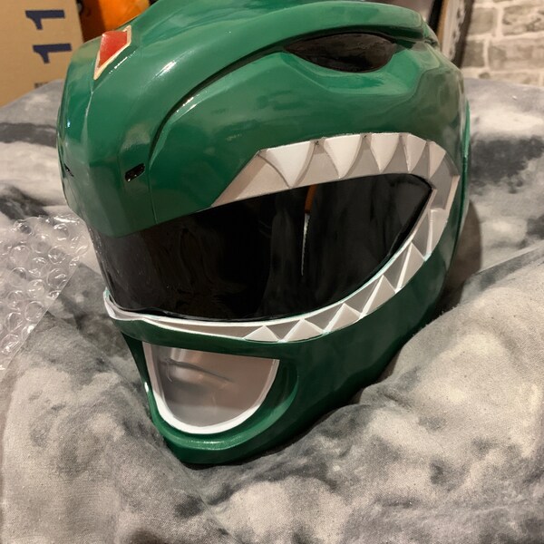 Green Ranger Helmet Cosplay MMPR Halloween Costume Prop - Etsy