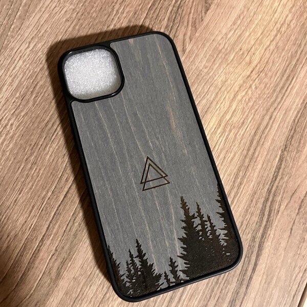 Cherry Sitka -real Wood iPhone Case- iPhone 16 Pro, 15,14 Samsung ...