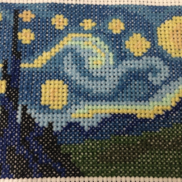 The Starry Night Mini Cross Stitch Pattern PDF, Small Mini Art ...